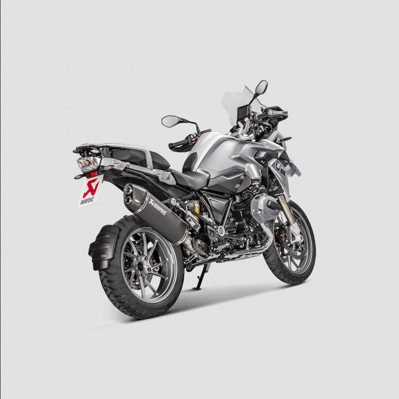 Exhaust Akrapovic slip-on, Titan, black for BMW R1200GS (LC) / R1200GS ...